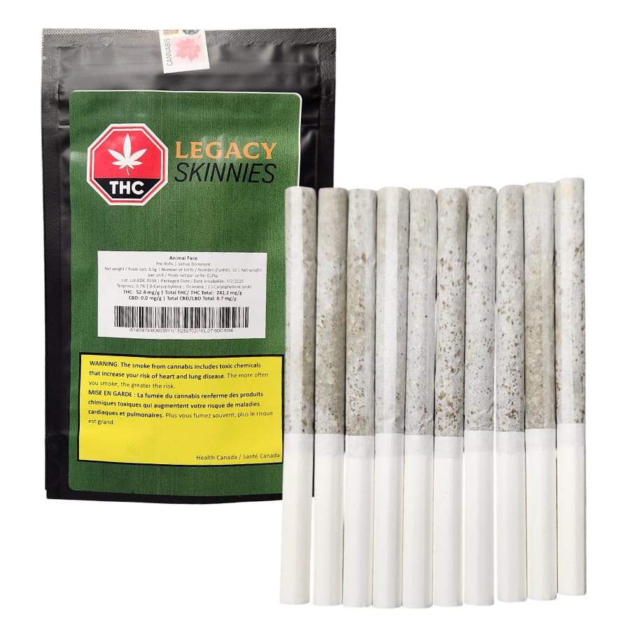 Legacy Skinnies – Animal Face – Pre-Roll – Prairie Cannabis – 8th Street